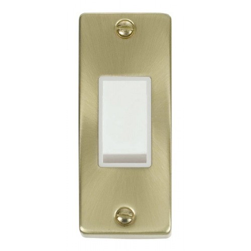 Click Deco Victorian Satin Brass Single Architrave Switch Kit with ...