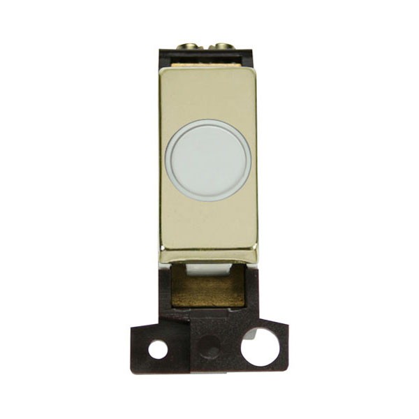Click MiniGrid Polished Brass 20A Ingot Flex Outlet Module with White ...