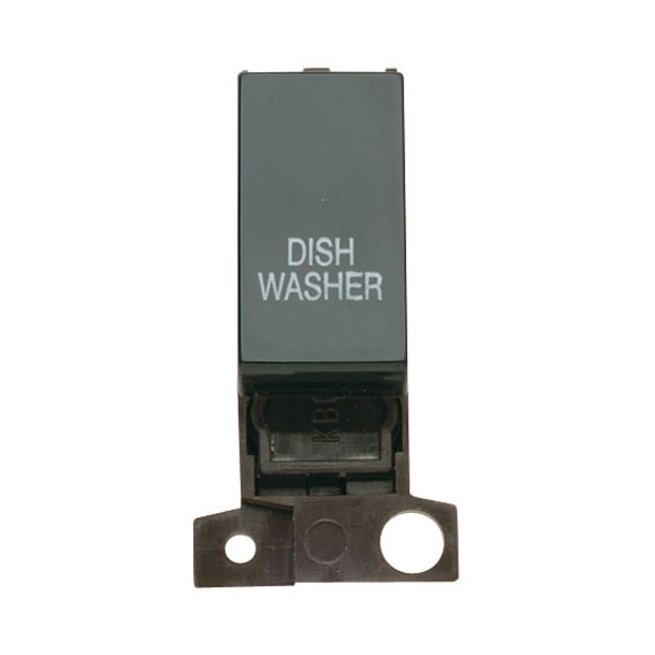 Click MiniGrid Black 13A/10AX Double Pole Dishwasher Switch Module | UKES