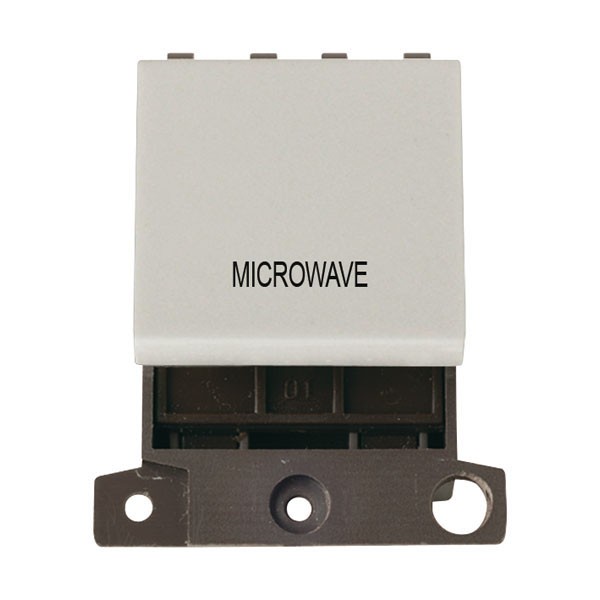 Click MiniGrid White 20A Double Pole Microwave Switch Module | UKES