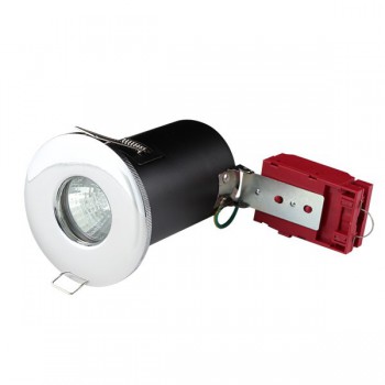 Knightsbridge Low Energy IP65 11W Fixed GU10 Chrome Downlight | UKES