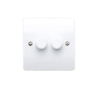 MK Electric 2 Gang Dimmer (K1522WHILV) at UK Electrical Supplies