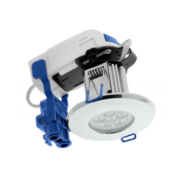 Click Ovia Inceptor Max 8W Warm White Non-Dimmable Chrome Fixed LED ...