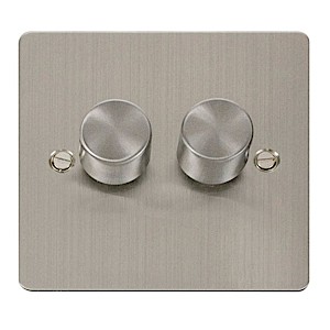 Click Double 2 Way Stainless Steel Dimmer Switch, Switches and Sockets ...
