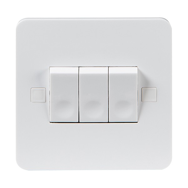 Knightsbridge Pure Slimline 10A 3G 2 Way Switch White | UKES