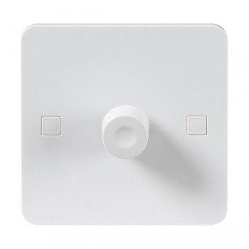 Knightsbridge Pure Slimline 1G 400W Leading Edge Dimmer White | UKES
