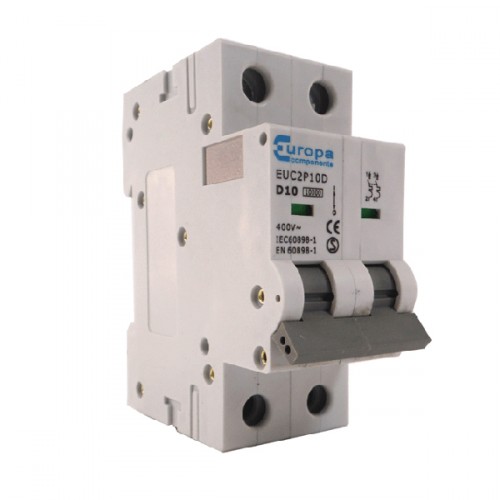 Europa 16A Type D 10kA Double Pole MCB (EUC2P25D) at UK Electrical