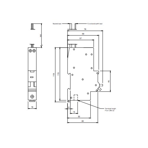 Europa EUC7R.6/1B 6amp Type B 10kA Single Pole RCBO | UKES