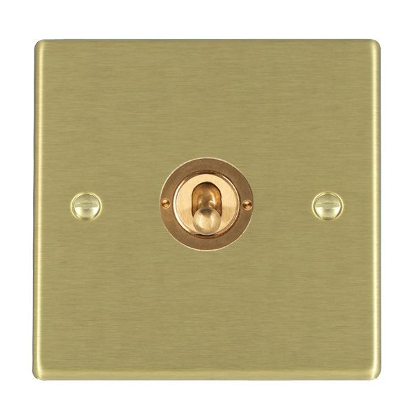Hamilton Hartland Satin Brass 1 Gang 20AX Double Pole Toggle Switch ...