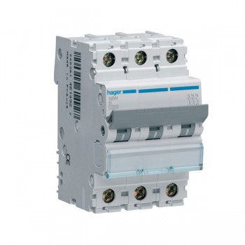 Hager NBN332A 32amp Type B 10kA Triple Pole MCB