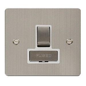 Click Single 13amp Switched Stainless Steel Fused Spur Connection Unit ...