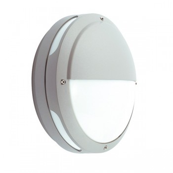 Ansell Lighting Tardo CLF Silver Grey Wall Light with Emergency Battery ...