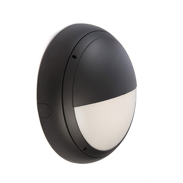 Ansell Lighting Vision 3 LED Graphite Bulkhead with Emergency Backup | UKES