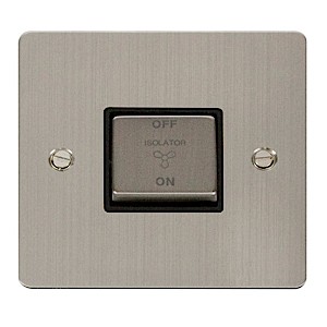 Click 10amp Stainless Steel Fan Isolation Switch with Black Inserts ...