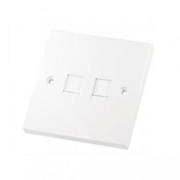 Selectric Square NLGRJ45/2 2 Gang RJ45 Data Socket | UKES