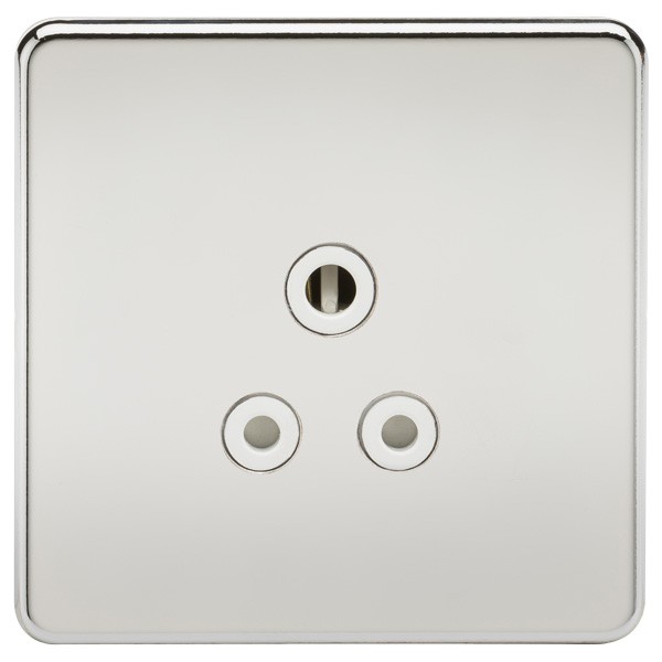 Knightsbridge Screwless SF5APCW Polished Chrome 5A Unswitched Round Pin ...