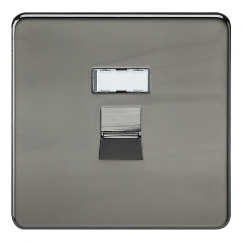 Knightsbridge Screwless SFRJ45BN Black Nickel RJ45 IDC Network Outlet ...