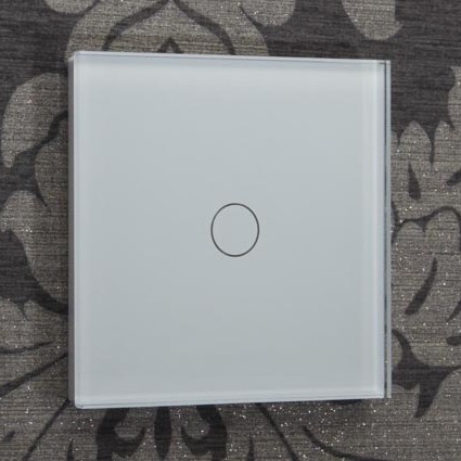 Retrotouch Crystal White Plain Glass 1 Gang Intermediate Touch Light ...