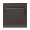 Retrotouch Simplicity Charcoal 2 Gang 2 Way Mechanical Light Switch | UKES