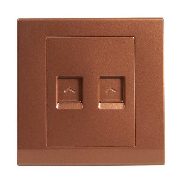 Retrotouch 07684 Simplicity Bronze 2 Gang RJ45 Data Socket at UK ...