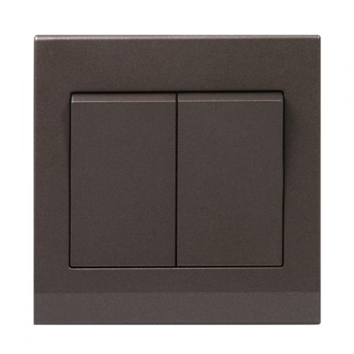 Retrotouch 07103 Simplicity Charcoal 2 Gang Retractive Light Switch at ...