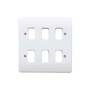 MK Electric Logic Plus™ White 6 Module Grid Plate | UKES