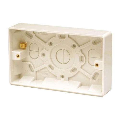 Click Curva 2 Gang 25mm Deep Moulded Pattress Box at UK Electrical Supplies