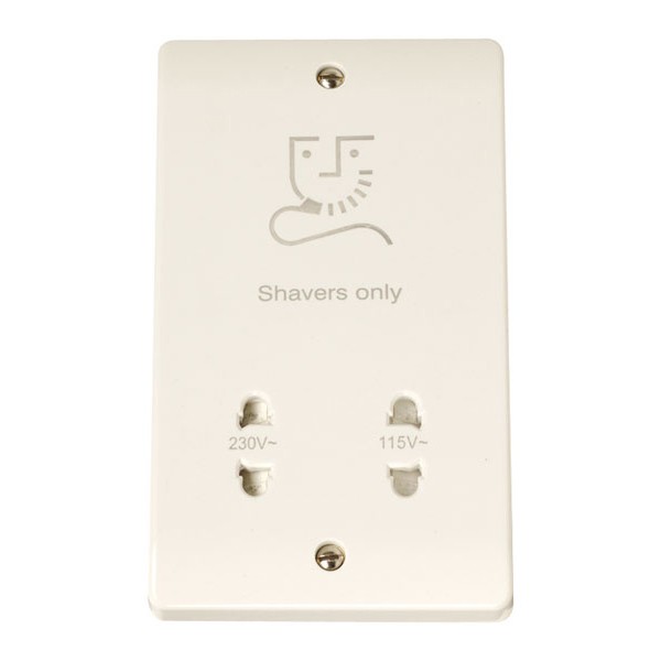 Click Curva Dual Voltage Shaver Socket at UK Electrical Supplies