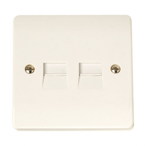 Click Curva 2 Gang Telephone Master Socket at UK Electrical Supplies