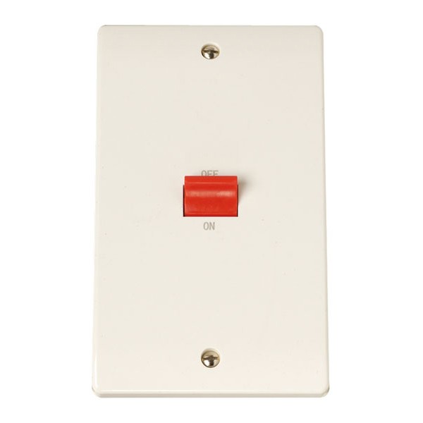 Click Curva 45A 2 Gang Single Cooker Switch at UK Electrical Supplies.