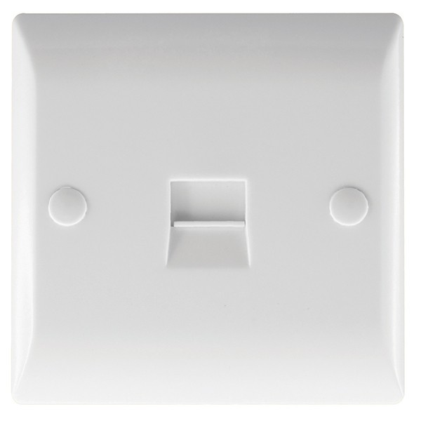 Hamilton Vogue White 1 Gang Telephone Slave Socket | UKES