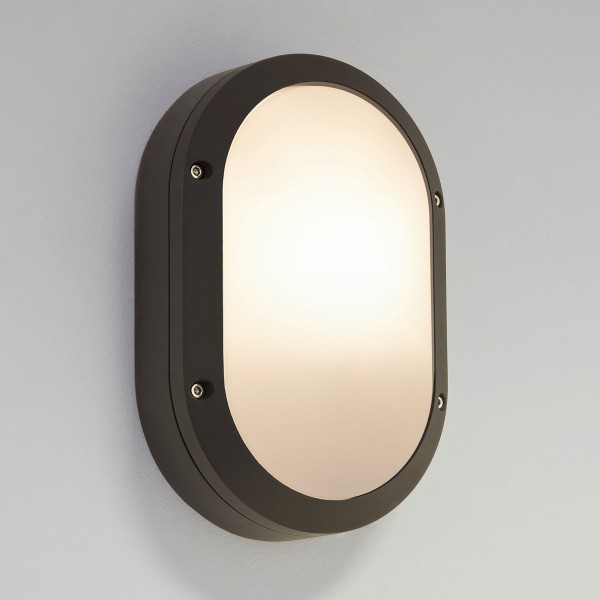 Astro Arta Oval Black Outdoor Wall Light | UKES