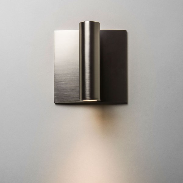 Astro Enna Square Unswitched LED Matt Nickel Wall Light | UKES