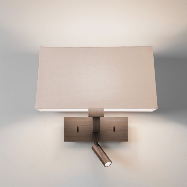 Astro Park Lane Reader Bronze Wall Light with LED Reading Light | UKES