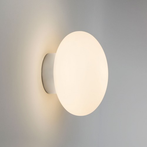 Astro Zeppo Polished Chrome and White Glass Bathroom Wall Light at UK ...