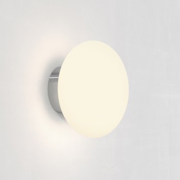 Astro Zeppo Polished Chrome and White Glass Bathroom Wall Light ...