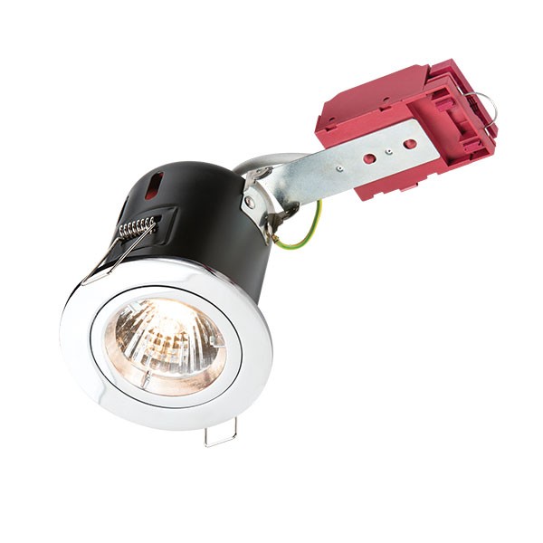 Knightsbridge IC Rated 50W Fixed GU10 Chrome Downlight at UK Electrical ...