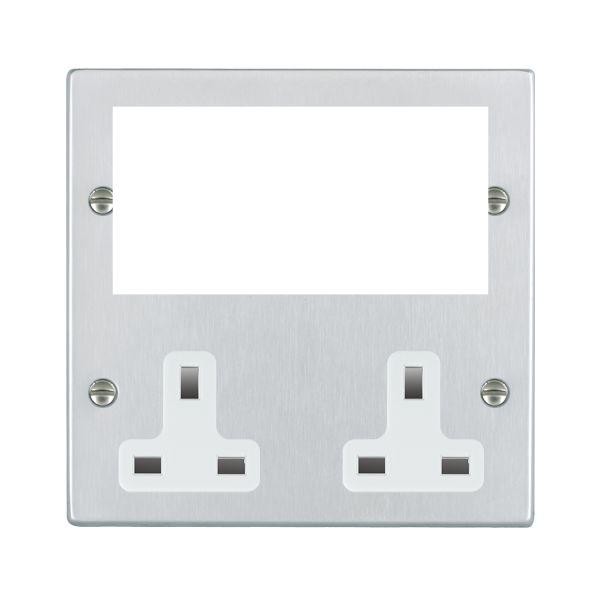 Hamilton Hartland Satin Chrome Media Plate with EURO4 Aperture and 2 ...