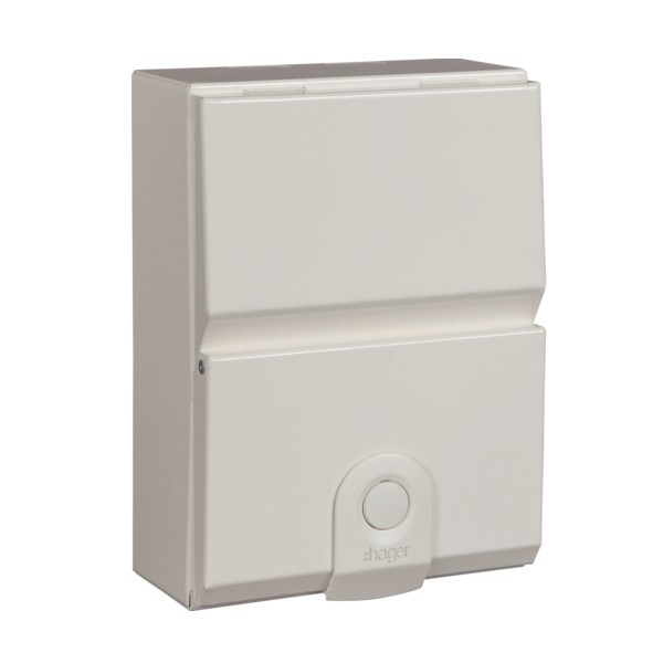 Hager Design 30 Metal 2 Way Consumer Unit with Knockouts - 40A 30mA RCD ...