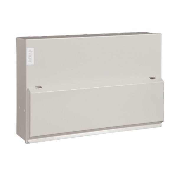 Hager Design 10 Metal 10 Way Split Load Configurable Consumer Unit ...