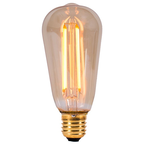 Bell Lighting Vintage 4W Warm White Non-Dimmable E27 Amber LED Squirrel ...