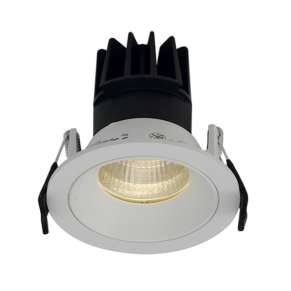 Ansell Lighting Unity 80 15W 3000K Fixed White LED Downlight with ...