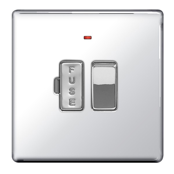 BG Electrical Nexus Flatplate Screwless Polished Chrome 13A 1 Gang ...