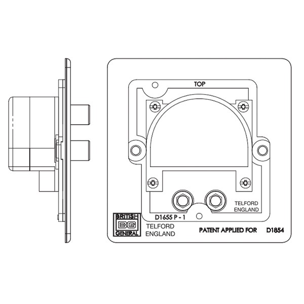 BG Electrical Nexus Flatplate Screwless Brushed Steel Triplex TV, FM ...