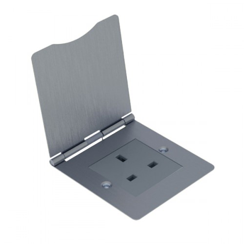 BG Nexus Flatplate 1 Gang Floor Socket at UK Electrical Supplies