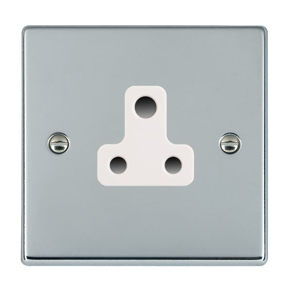 Hamilton Hartland Bright Chrome 1 Gang 5A Unswitched Socket with White ...
