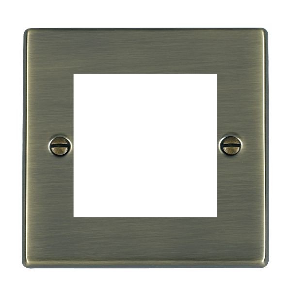 Hamilton Hartland Antique Brass 2 Module EuroFix 50x50mm Aperture Plate ...