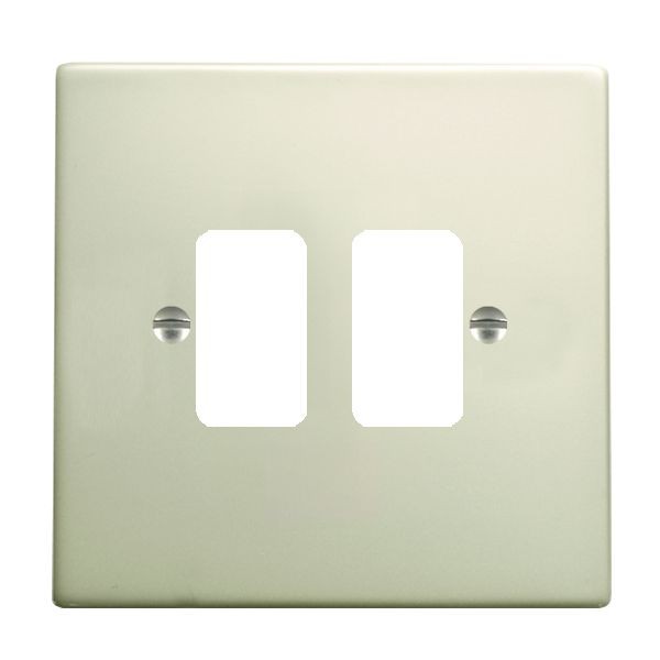 Hamilton Hartland Pearl Oyster 2 Gang Grid Fix Aperture Plate with Grid ...