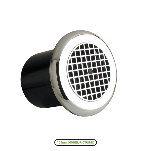 Manrose Lo Profile 150mm Circular Chrome Extractor Fan | UKES