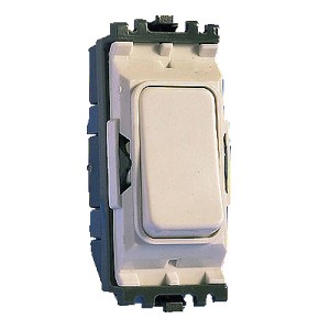 MK Electric Grid Plus White 10A Single Pole Two Way Retractive Switch ...